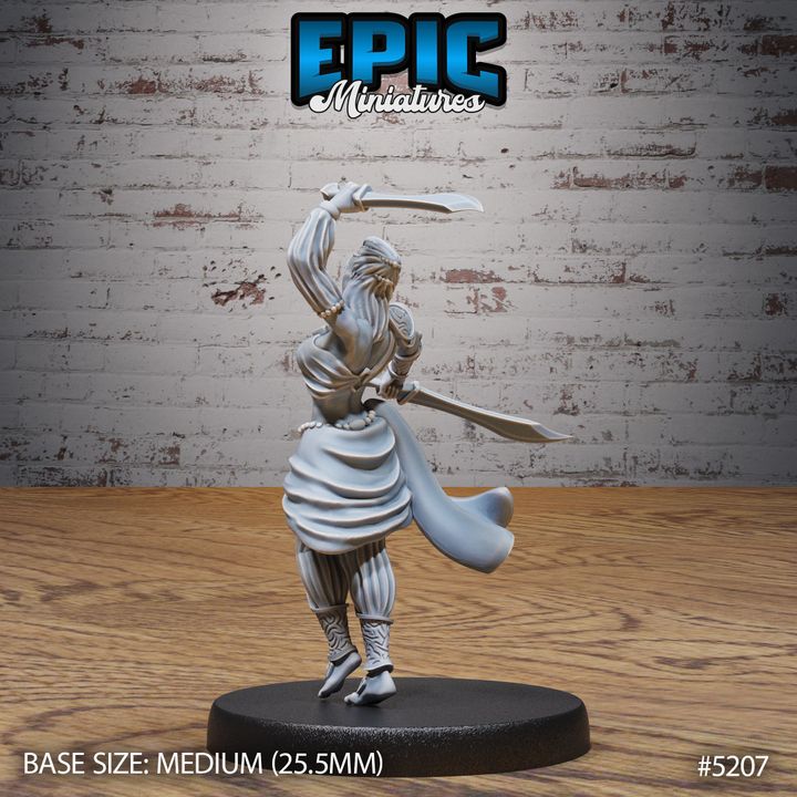 3D Printable Belly Dancer Attack / Oriental Female Worker / Desert Beauty / Dune Warrior ...